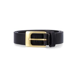 Lemaire G&uuml;rtel - Dark Brown Rail Leather Belt - Gr. 100 - in Schwarz - f&uuml;r Damen