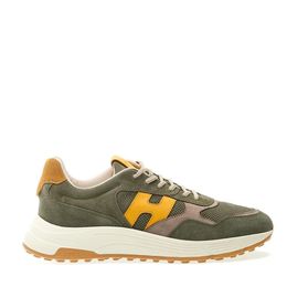 Hogan Low-Top Sneaker - Hyperlight Suede Green H Yellow Sneakers - Gr. 10 - in Gr&uuml;n - f&uuml;r Damen