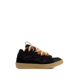 Lanvin Low-Top Sneaker - Round Toe Sneakers With Oversized Patterned Laces - Gr. 44 (EU) - in Schwarz - f&uuml;r Damen
