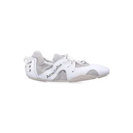 Acne Studios Low-Top Sneaker - Leather Lace-Up Shoes With Dual Lace Details And L - Gr. 45 (EU) - in Wei&szlig; - f&uuml;r Damen