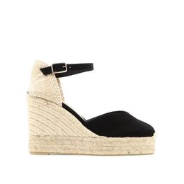 Castaner Sandalen - Wedge Heel Espadrilles With V-Neckline And Ankle S - Gr. 40 (EU) - in Beige - f&uuml;r Damen