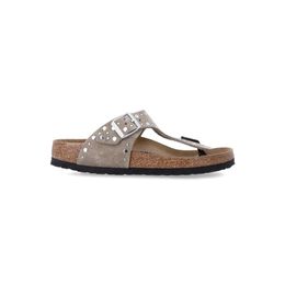 Birkenstock Sandalen - Gizeh Rivet Border Sandals - Gr. 37 (EU) - in Braun - f&uuml;r Damen