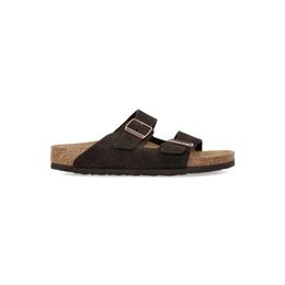 Birkenstock Sandalen - Double-Strap Suede Flat Sandals With Anatomical Fo - Gr. 41 (EU) - in Schwarz - f&uuml;r Damen