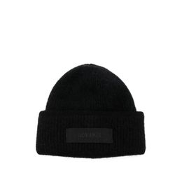 Jacquemus Caps & M&uuml;tzen - Round Crown Knit Hat With Turn-Up Brim - Gr. ONE SIZE - in Schwarz - f&uuml;r Damen