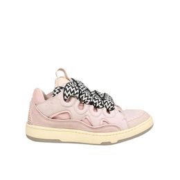 Lanvin Low-Top Sneaker - Curb Sneakers With Pink Leather And Mesh Detailing - Gr. 36 (EU) - in Beige - f&uuml;r Damen