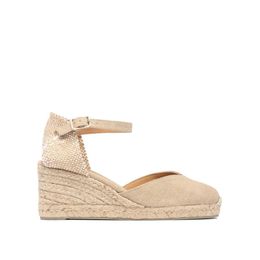 Castaner Sandalen - Wedge Espadrilles With Braided Jute And Ankle Stra - Gr. 40 (EU) - in Beige - f&uuml;r Damen