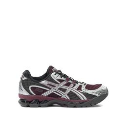 asics Low-Top Sneaker - Burgundy Slip-On Sneakers With Dynamic Pattern And - Gr. 9_5 - in Grau - f&uuml;r Damen