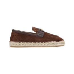 Valentino Garavani Loafer - Brown Suede Espadrilles With Leather Strap And Gol - Gr. 43 (EU) - in Schwarz - f&uuml;r Damen