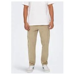 Only & Sons Cordschlupfhose ONLY & SONS "ONSLINUS TAP CORDUROY 0185 PANT NOOS", Damen, Gr. XL, N-Gr, grau (chinchilla), Cord, Obermaterial: 98% Baumwolle, 2% Elasthan, unifarben, regular fit lang, Hosen, Baumwollmischung, regular fit