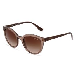 Vogue eyewear VO5427S | Damen-Sonnenbrille | Fassung: Vollrand, Oval, Acetat, Braun Transparent | Glasfarbe: Braun Verlaufend
