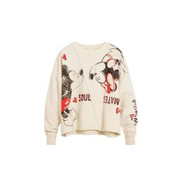 Desigual Sweatshirt 'Mickey and Minnie Mouse ' female Beige size S