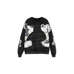 Desigual Sweatshirt 'Mickey And Minnie Mouse ' female Black size L