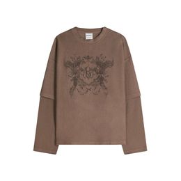 Bershka Sweatshirt male Brown size M