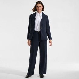 LANDS' END Cr&ecirc;pe-Blazer, Damen,  Blau, by Lands' End