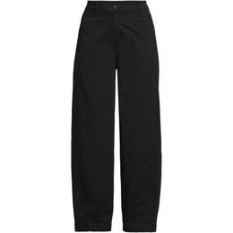 LANDS' END Barrel-Chinos High Waist aus Lyocell-Mix, Damen,  Schwarz, Baumwolle/Baumwoll-Mischung, by Lands' End