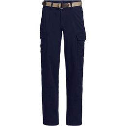LANDS' END Cargohose mit G&uuml;rtel, Herren,  Blau, Baumwolle/Baumwoll-Mischung, by Lands' End