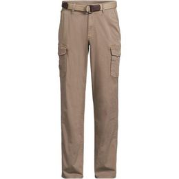 LANDS' END Cargohose mit G&uuml;rtel, Herren,  Braun, Baumwolle/Baumwoll-Mischung, by Lands' End