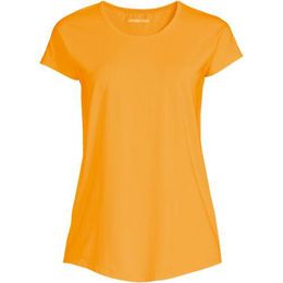 LANDS' END Shirt aus Baumwolle/Modal-Mix mit Ballett-Ausschnitt, Damen,  Orange, Baumwolle Modal, by Lands' End