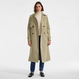 LANDS' END Langer Trenchcoat, Damen,  Gr&uuml;n, Nylon, by Lands' End