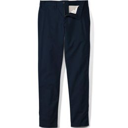 LANDS' END Slim Fit Chinohose TRAVEL, Herren,  Blau, by Lands' End