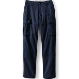LANDS' END Classic Fit Cargohose, Herren,  Blau, Baumwoll-Mischung, by Lands' End