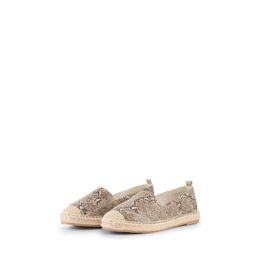 Tom Tailor Damen Flache Espadrilles mit Animal-Print, beige, Animalprint, Gr. 37