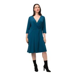 Ulla Popken Kleid Damen Gr&ouml;&szlig;e 54/56 blau Winterkleid