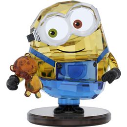 Comicfigur Swarovski "Dekofigur Kristallfigur Sammelfigur Minions Bob", silber (gelb, blau, braun, schwarz, gr&uuml;n, wei&szlig;, silberfarben, kristallwei&szlig;), Dekofiguren, B/H/T: 3,2cm x 3cm x 4,33cm, Leder, Metall, Swarovski Kristall, Swarovski Kristall, B:3,2cm H:3cm T:4,33cm