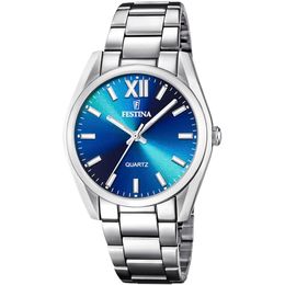 Festina "Boyfriend Collection" Armbanduhr, Damenuhr, Edelstahlarmband