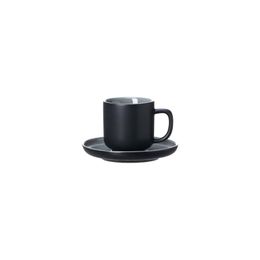 Ritzenhoff & Breker Tasse RITZENHOFF & BREKER "Espressotasse mit Untertasse Jasper 100 ml", schwarz, 2 tlg., Keramik, Trinkgef&auml;&szlig;e, Tasse