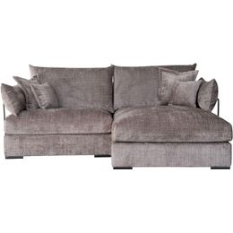 Ecksofa Home Affaire, B:190cm T:187cmtaupe, 100% Polyester, Wohnzimmer, Sofas, "Casa XL L-Form, Breite 190 cm", Mega-Sofa, Cord oder