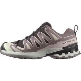 Laufschuh Salomon "XA PRO 3D V9 GORE-TEX W", Damen, Gr. 37, schwarz, patina gr&uuml;n, gray violet, Synthetik, Textil, Schuhe Laufschuh, wasserdicht