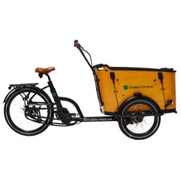 E-Bike GreenStreet "Family-Cargo 672 Wh" Gr. 54, schwarz, Elektrofahrr&auml;der, Kinder, 54cm, 20 Zoll (50,80cm), Blinker