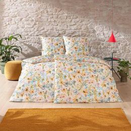 Bettw&auml;sche Estella "Isla", bunt (985, multicolor), B/L: 135cm x 200cm, 1 Stk., 1 Stk., Mako-Satin, B/L: 80cm x 80cm, 2 tlg., Mako-Satin, Obermaterial: 100% Baumwolle, Bettw&auml;sche, Bettw&auml;sche, Feinster Mako-Satin aus 100% Baumwolle