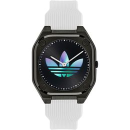 Quarzuhr adidas originals "CITY TECH THIN", wei&szlig;, Armbanduhren, Damen, Quarzuhr, Armbanduhr,Herrenuhr,Damenuhr,Silikonarmband,wasserabweisend bis 5 bar