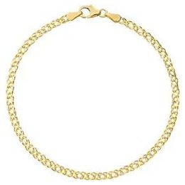 Goldarmband Jobo, gold (gelbgold 333), Armb&auml;nder, Damen, 19cm, Gelbgold 333, Goldarmband, Zwillings-Panzerarmband 333 Gold 19 cm