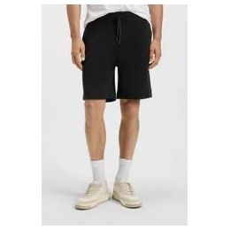 Sweatshorts BOSS ORANGE "Sewalk", Herren, Gr. S, N-Gr, schwarz (schwarz001), Sweatware, Obermaterial: 100% Baumwolle, unifarben, gerade, Hosen Sweatshorts, mit BOSS Markenlabel