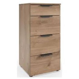 Schubkastenkommode wimex "Level by fresh to go", braun (plankeneiche nachbildung), B:41cm H:84cm T:41cm, Spanplatte, Sideboards, 4 Schubladen mit soft-close Funktion, 41cm breit, 84cm hoch