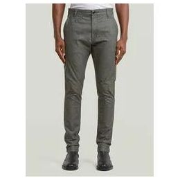 G-Star Raw Chinohose G-STAR "Bronson 3.0 Slim Chino", Herren, Gr. 35, L&auml;nge 32, asfalt, milk dobby, Obermaterial: 88% Baumwolle, 9% Hanf, 3% Elasthan, Hosen Chinohose