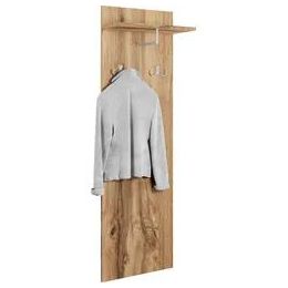 Garderobenpaneel OTTO HOME "Paris", braun (eichefarben wotan), B:40cm H:130cm T:21,5cm, Holzwerkstoff, Garderobenpaneele, Garderobenpaneel, Wandgarderobe mit Doppelhaken und Kleiderstange (B/T/H): 40/21,5/130cm