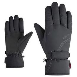 Skihandschuhe Ziener "KEVA-Z PR glove lady", Damen, Gr. 6, schwarz, Obermaterial: 100% Polyester; Innenseite: 100% Polyester; Futter: 100% Polyester; Wattierung: 100% Polyester, Handschuhe