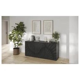 Sideboard OTTO HOME "Snake, Kommode, Anrichte, Stauraumm&ouml;bel Breite 181 cm, Siebdruck-Front", schwarz (anthrazit mit siebdruck), B:181cm H:96cm T:42cm, Sideboards, Sideboard, moderne Wohnm&ouml;bel, 3 T&uuml;ren, viel Stauraum, stilvoll und funktional