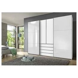 Schwebet&uuml;renschrank wimex "Magic by fresh to go", wei&szlig; (wei&szlig;, au&szlig;ent&uuml;ren wei&szlig;glas), B:300cm H:236cm T:65cm, Schr&auml;nke, Schwebet&uuml;renschrank