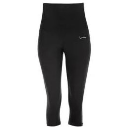 Leggings WINSHAPE "Functional Power Shape 3/4-Tights HWL202", Damen, Gr. M, Normalgr&ouml;&szlig;en, schwarz, 80% Polyester, 20% Elasthan, Hosen Leggings, High Waist mit Bauch-Weg-Effekt