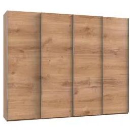 Schwebet&uuml;renschrank wimex "Level by fresh to go", braun (plankeneichefarben), B:300cm H:236cm T:65cm, Schr&auml;nke, Schwebet&uuml;renschrank, mit Synchron&ouml;ffnung