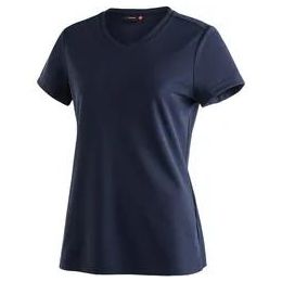 Funktionsshirt Maier Sports "Trudy", Damen, Gr. 48, blau (dunkelblau), 100% Polyester, Rundhals, Shirts Funktionsshirt, Damen T-Shirt, Kurzarmshirt f&uuml;r Wandern und Freizeit