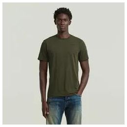 G-Star Raw T-Shirt G-STAR "Slim Base", Herren, Gr. M, asfalt, Jersey, Obermaterial: 95% Baumwolle, 5% Elasthan, unifarben, slim fit h&uuml;ftbedeckend, Rundhals, Shirts T-Shirt, mit Rundhals, Baumwollmix