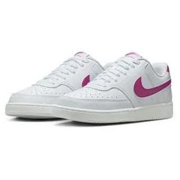 Sneaker Nike SPORTSWEAR "Court Vision Low Next Nature", Damen, Gr. 39, cactus flower, cactus flower, wei&szlig;, sail, Synthetik, Schuhe Skaterschuh Sneaker low, Design auf den Spuren des Air Force 1