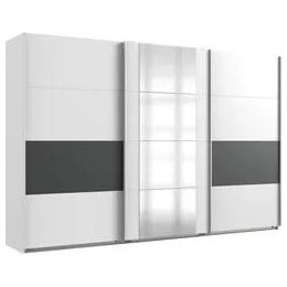 Schwebet&uuml;renschrank wimex "Barmbek Schlafzimmerschrank BESTSELLER Garderobenschrank", wei&szlig; (wei&szlig;, graphit, spiegel), B:313cm H:208cm T:64cm, Schr&auml;nke, Schwebet&uuml;renschrank, Kleiderschrank mit 2 Stoffboxen und 2 zus&auml;tzlichen B&ouml;den, Spiegelt&uuml;r