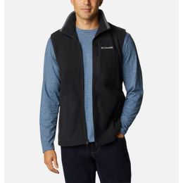Fleeceweste Columbia "Fast Trek&trade; Fleece Vest", Herren, Gr. S, schwarz, Fleece, Obermaterial: 100% Polyester, hoch geschlossener Ausschnitt, Westen Fleeceweste, f&uuml;r den &Uuml;bergang